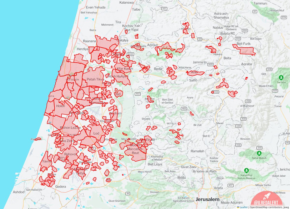 🔴 Rocket Alert [19:01:14] - 230 Alerts 🔴: • Dan — Tel Aviv - City ...