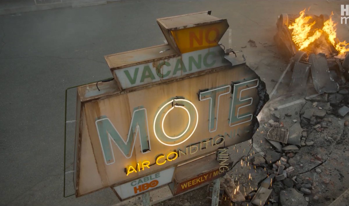 HBO is officially canon in the DCU. A motel sign in 'LANTERNS' shows ...