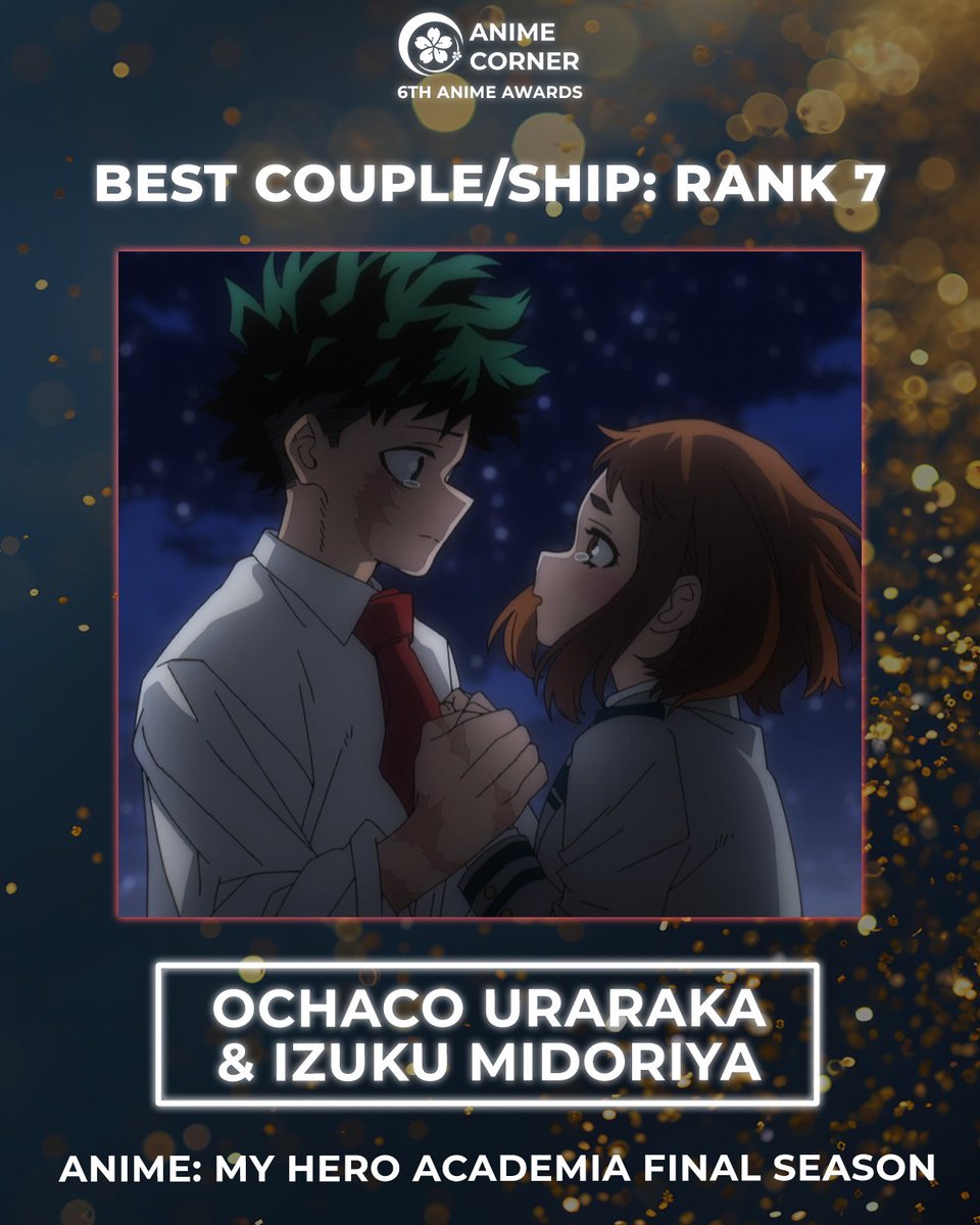 2025 Anime Awards Best Ship/Couple Rank 7 Ochaco Uraraka & Izuku ...