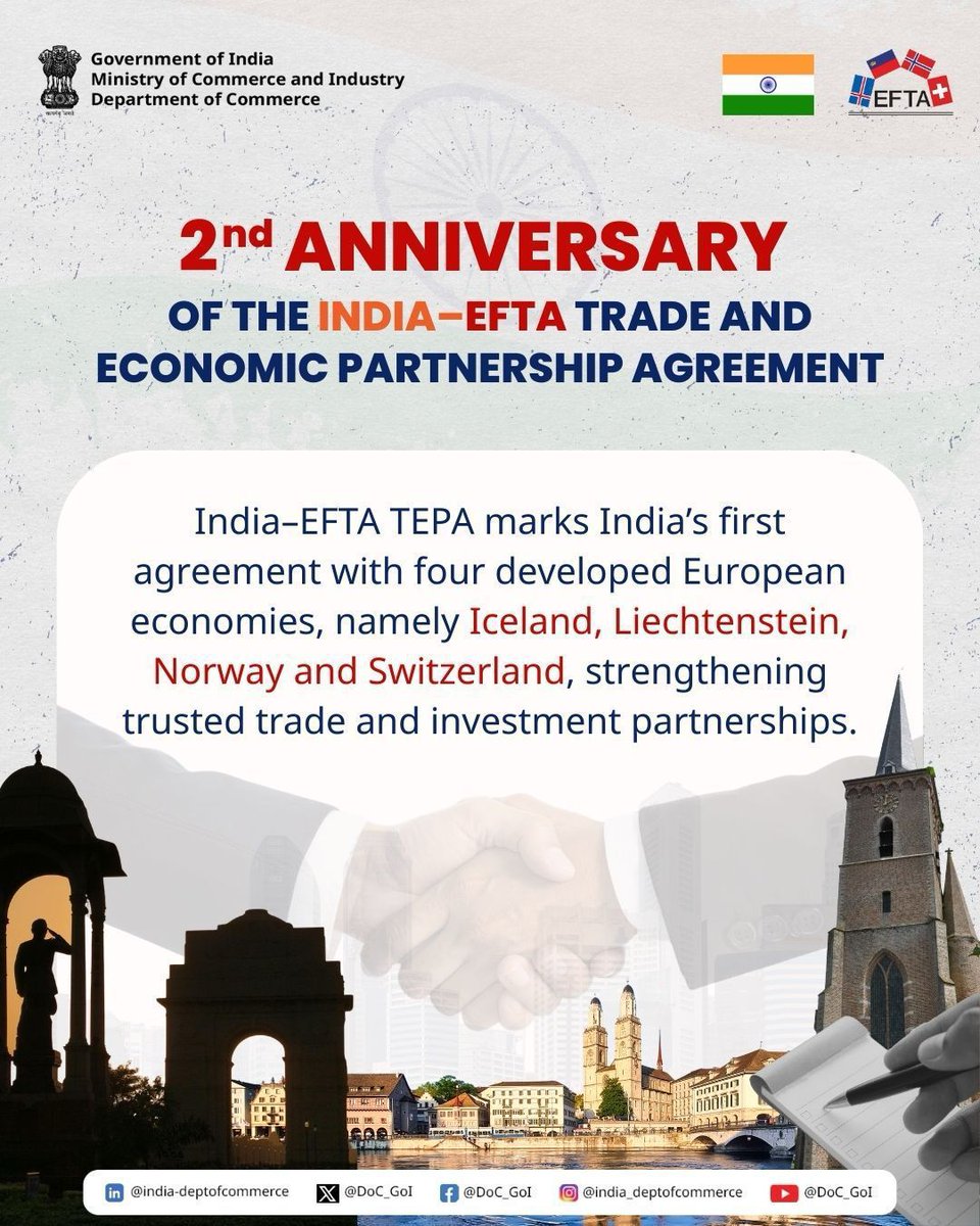 The India–European Free Trade Association (EFTA) Trade and Economic ...