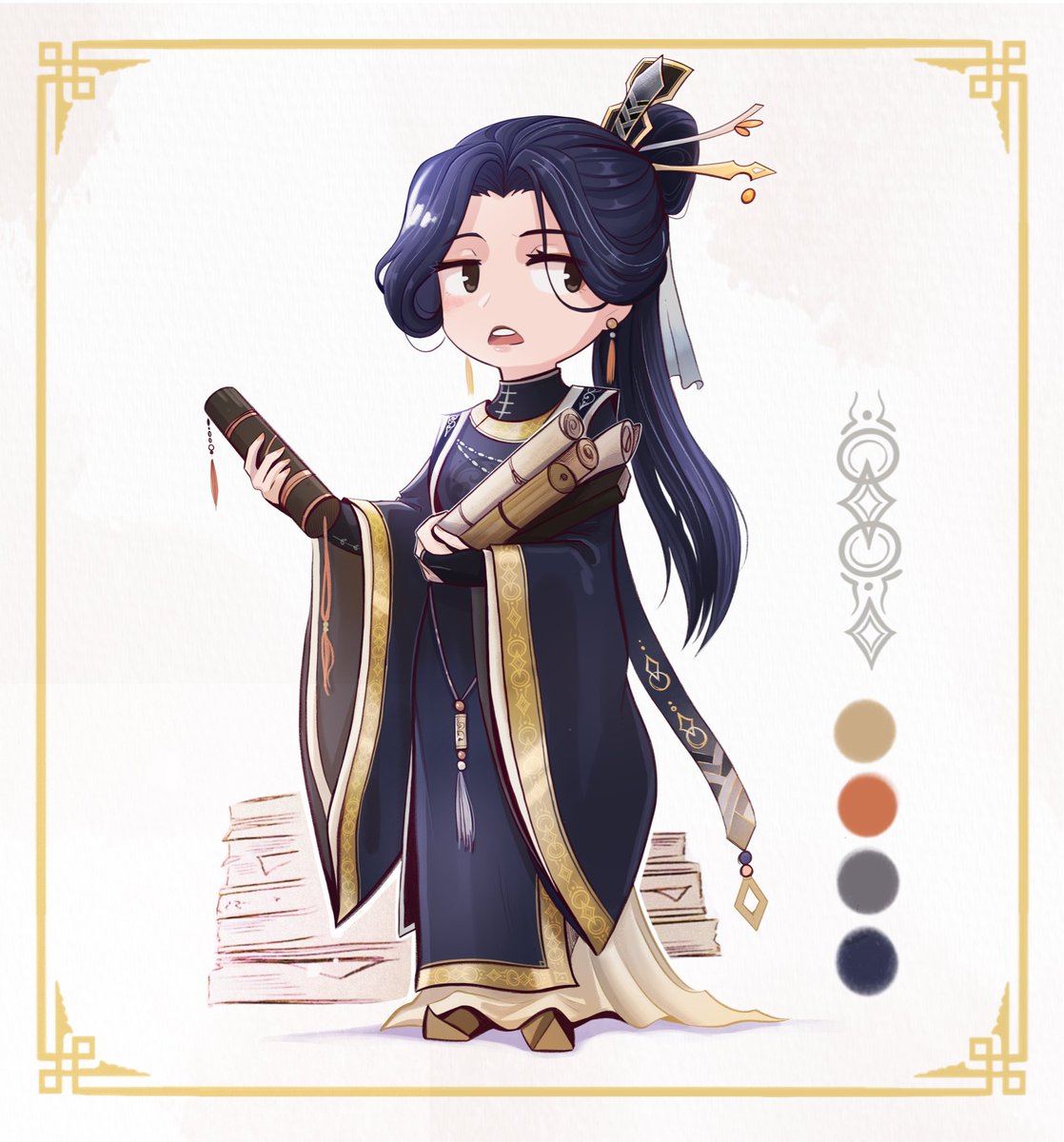 7) Shi Wudu💧 I might have drawn him too tall…🙄 Anyways! Next…. 🐟 #tgcf