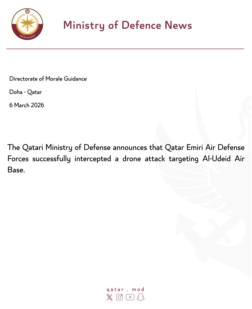 وزارة الدفاع - دولة قطر (@MOD_Qatar) on X