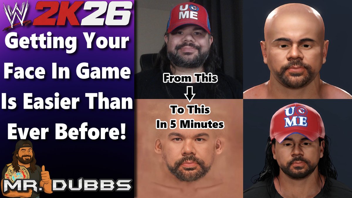 WWE 2K26 Face Texture Tutorial. Getting Your Face In The Game Has Never ...