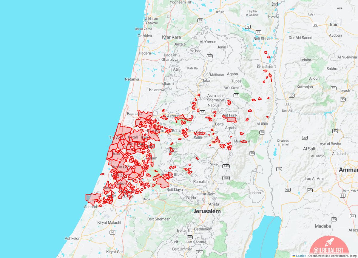🔴 Rocket Alert [06:23:43] - 260 Alerts 🔴: • אזור תעשייה חבל מודיעין ...