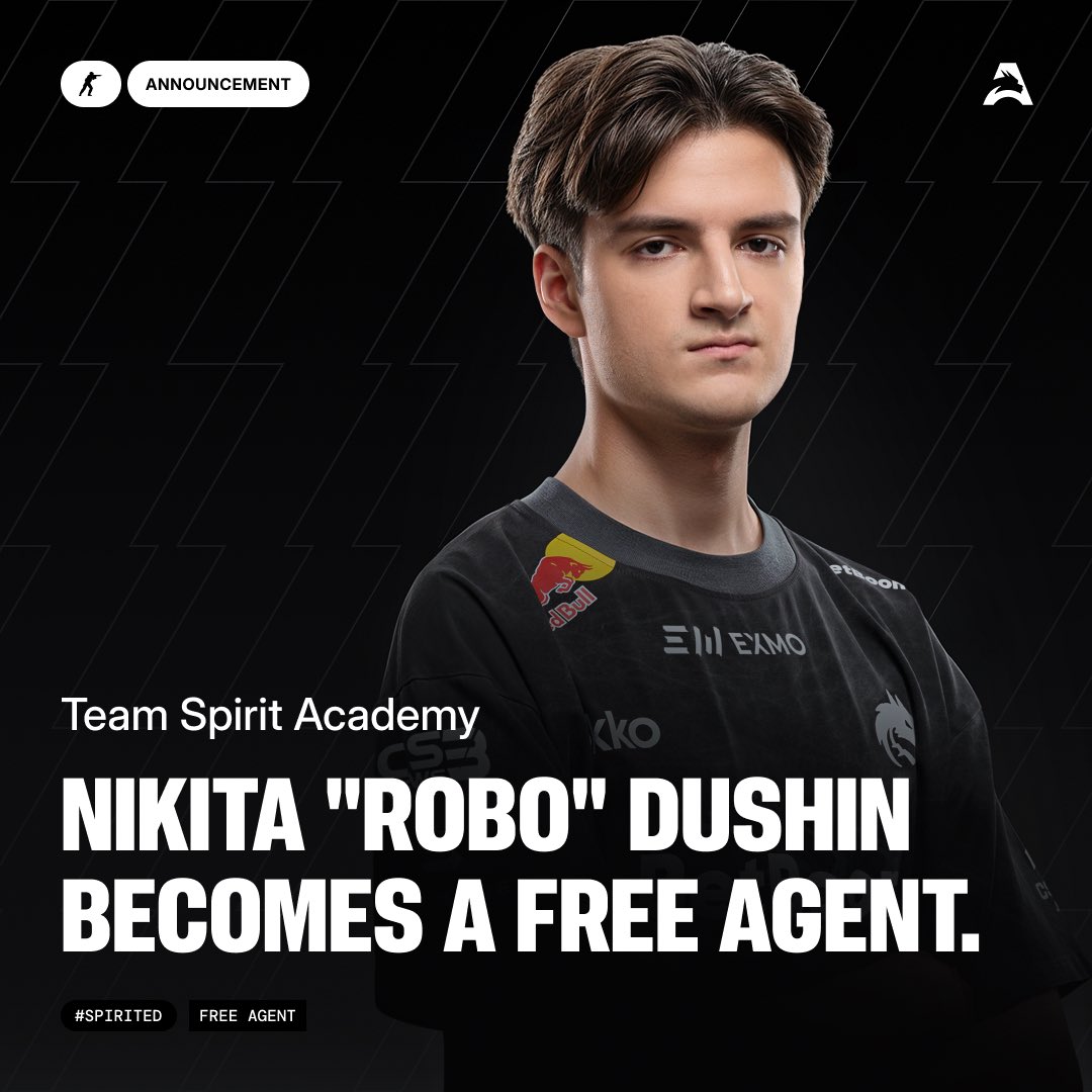Nikita “robo” Dushin and Team Spirit Academy part ways. We thank robo ...