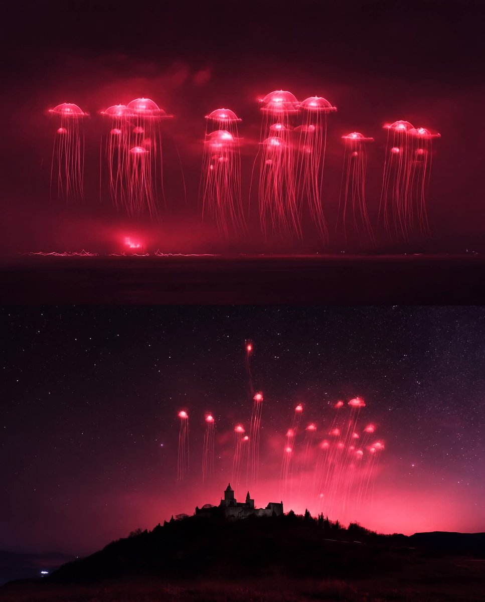No, this is not photoshop or CGI. These are known as Red Sprites. One ...