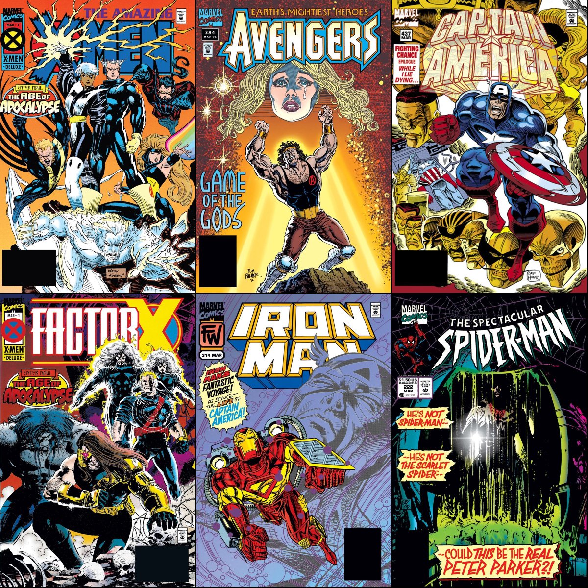 Marvel Comics that were on sale with cover dates of March 1995.