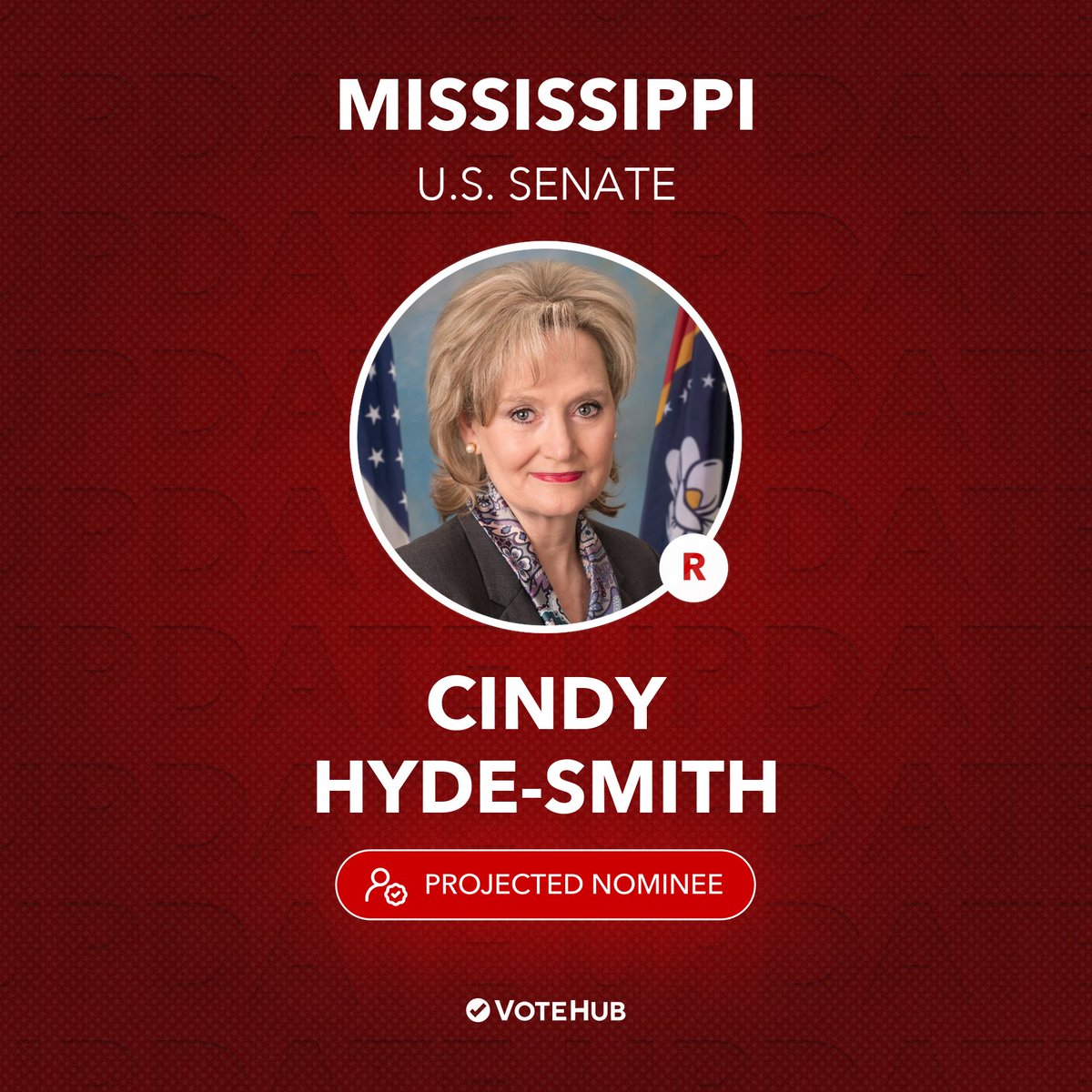 VoteHub projects Cindy Hyde-Smith to win the Mississippi U.S. Senate ...