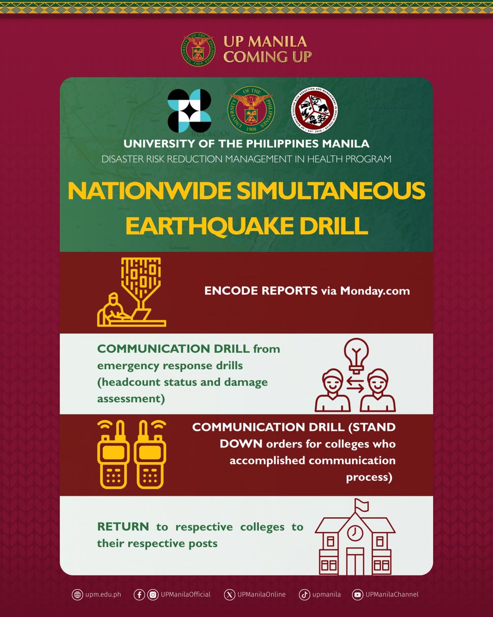 ANNOUNCEMENT: Nationwide Simultaneous Earthquake Drill 🗓️ March 12 ...