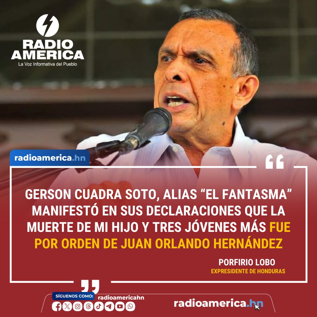 El expresidente de la República Porfirio Lobo Sosa se apersonó este día ...