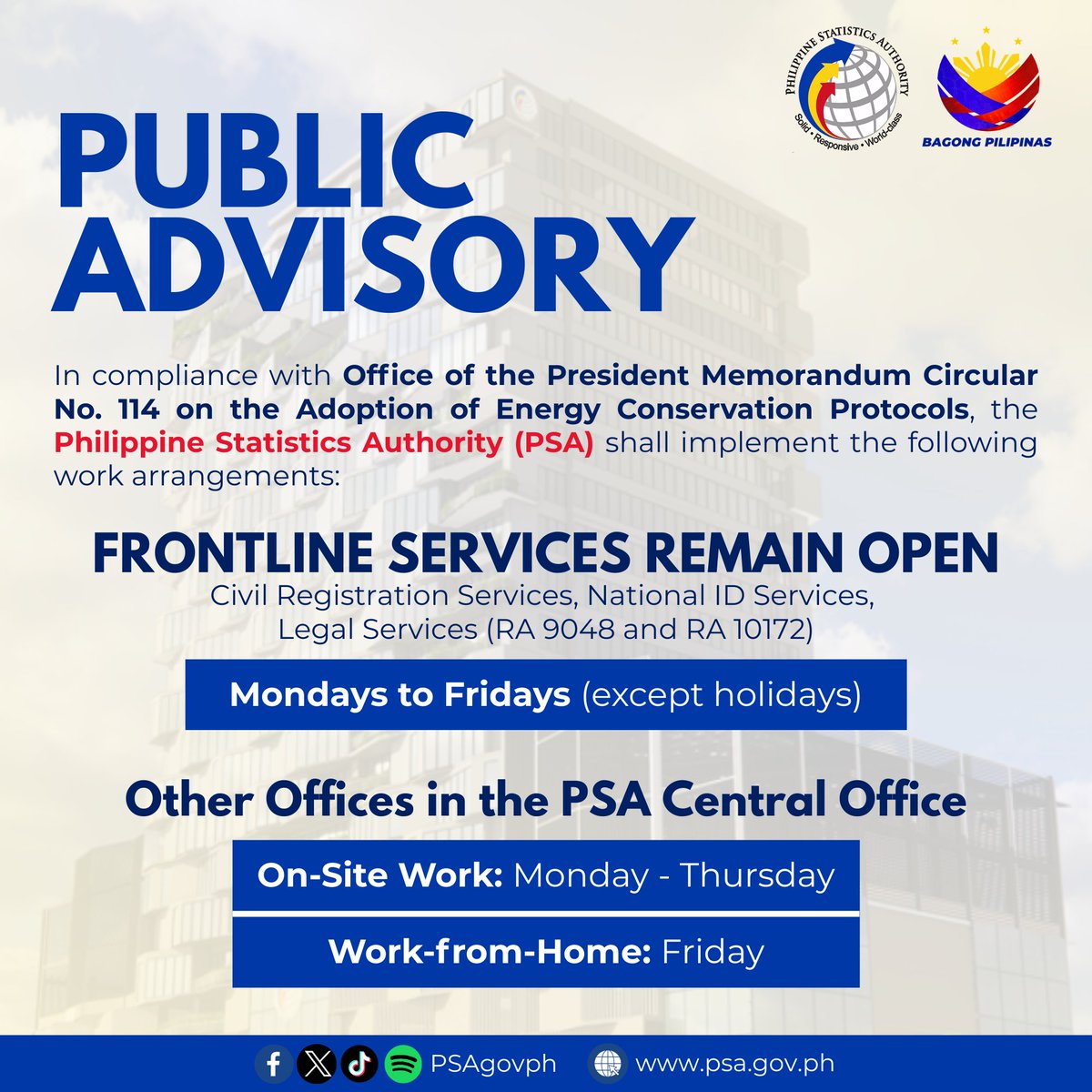 [1/5] PUBLIC ADVISORY In compliance with MC 114 to adopt energy ...
