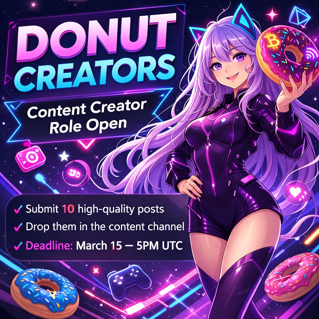 Yo Donut fam! Creators & artists – the role is LIVE again in @DonutAI ...