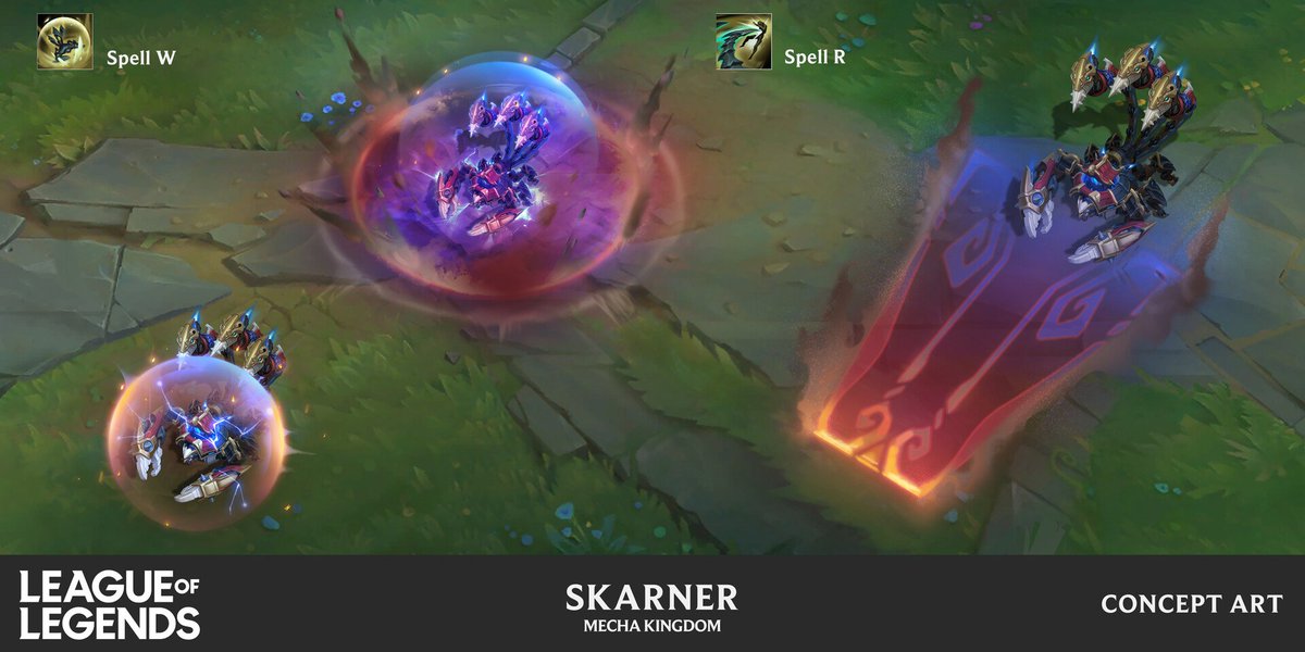 ️ | CONCEPTS DE SKIN DO LOL Skarner Reinos Mecha