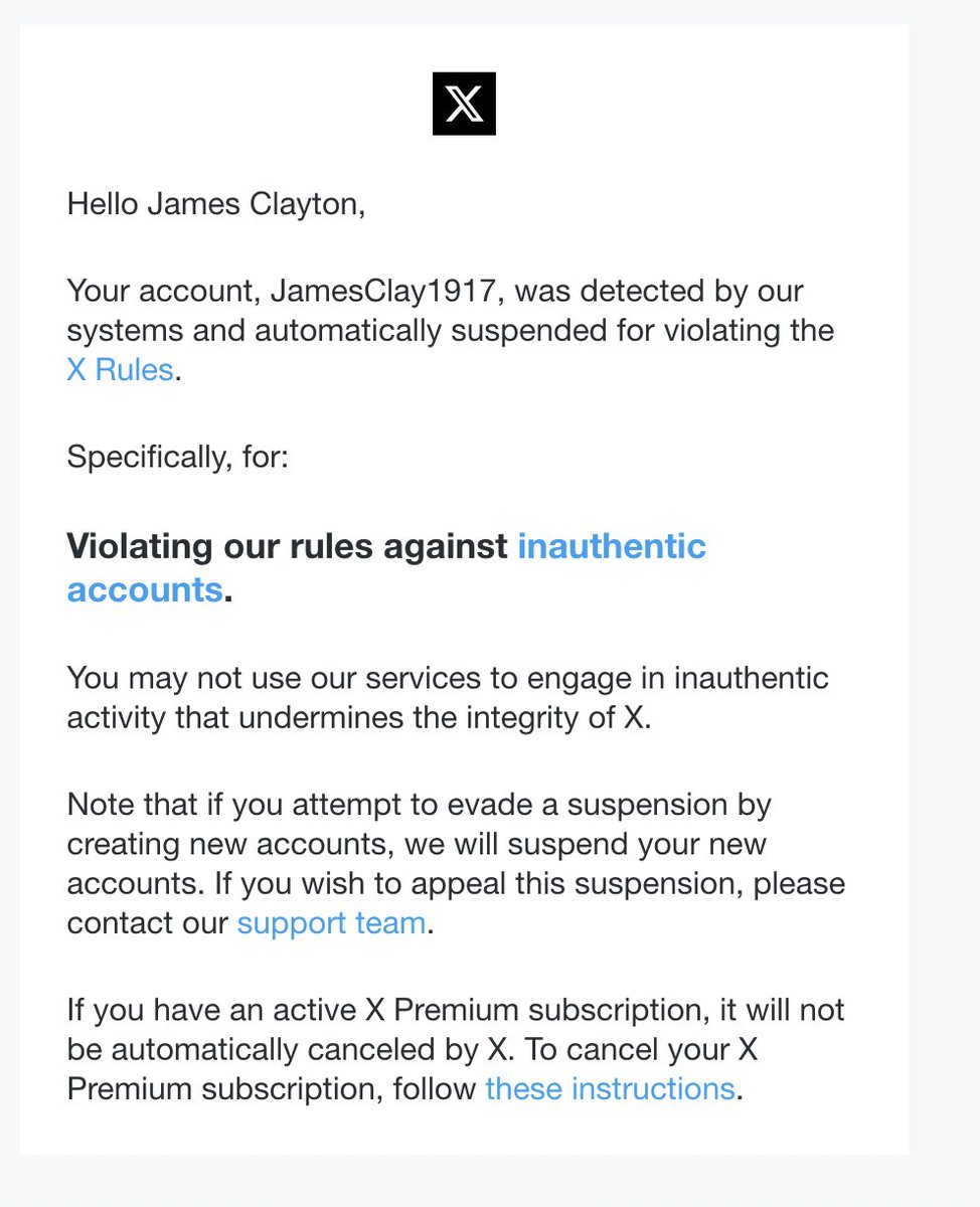 After a "permanent suspension" for "inauthentic activity" I am back ...
