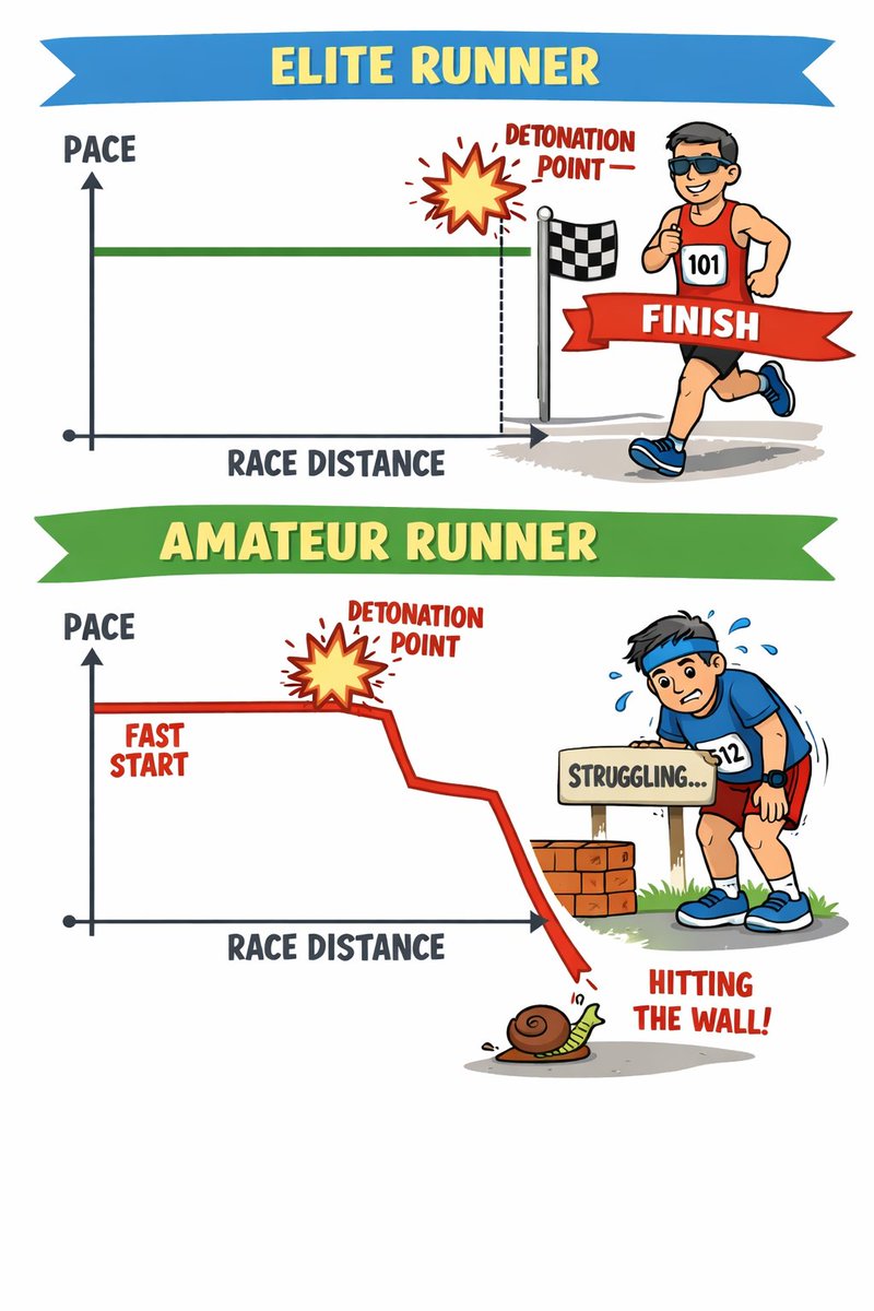 Elite v Amateur pacing strategies in a nutshell... The second strategy ...