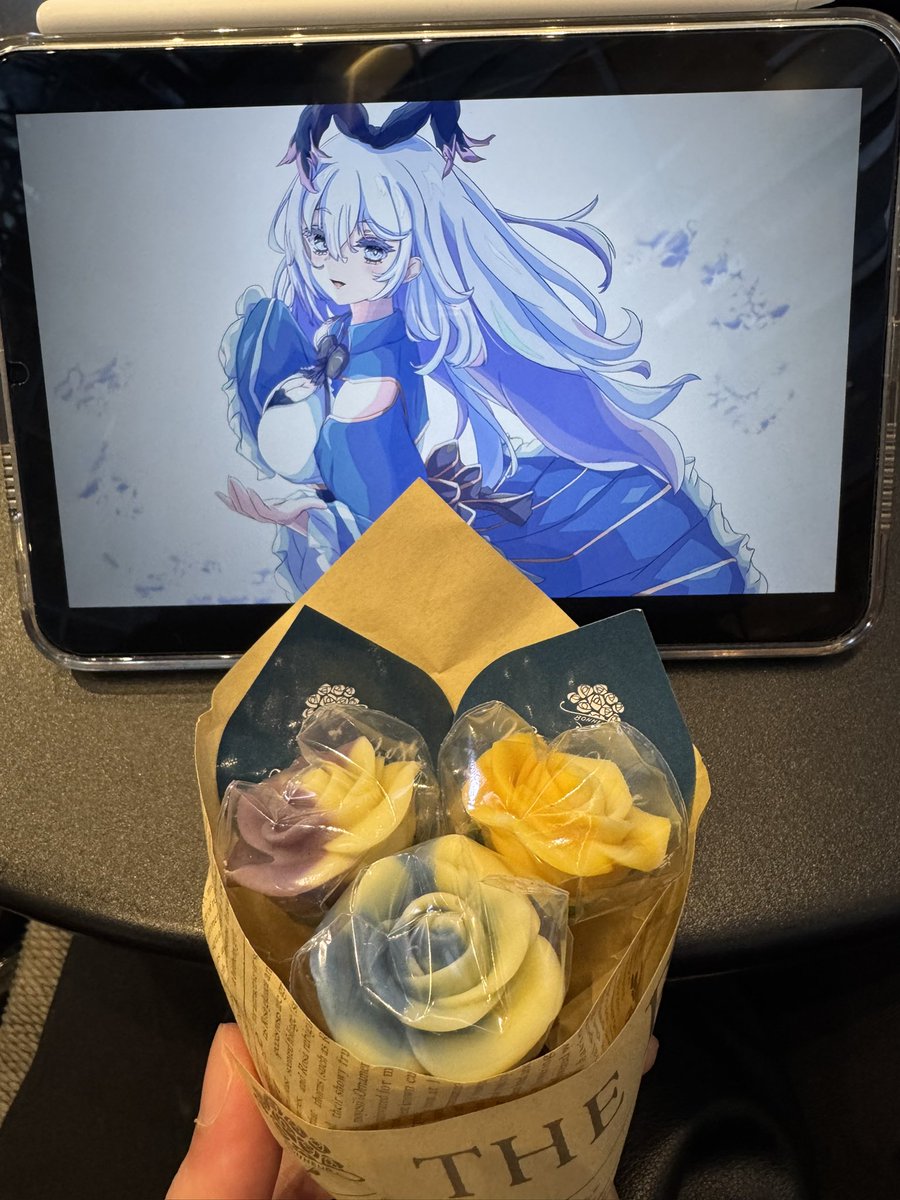 #イツアリ ホワイトデーのお返し いつも頑張る活力をくれてありがとう 薔薇の花束風ショコラを狩リスちゃんへ