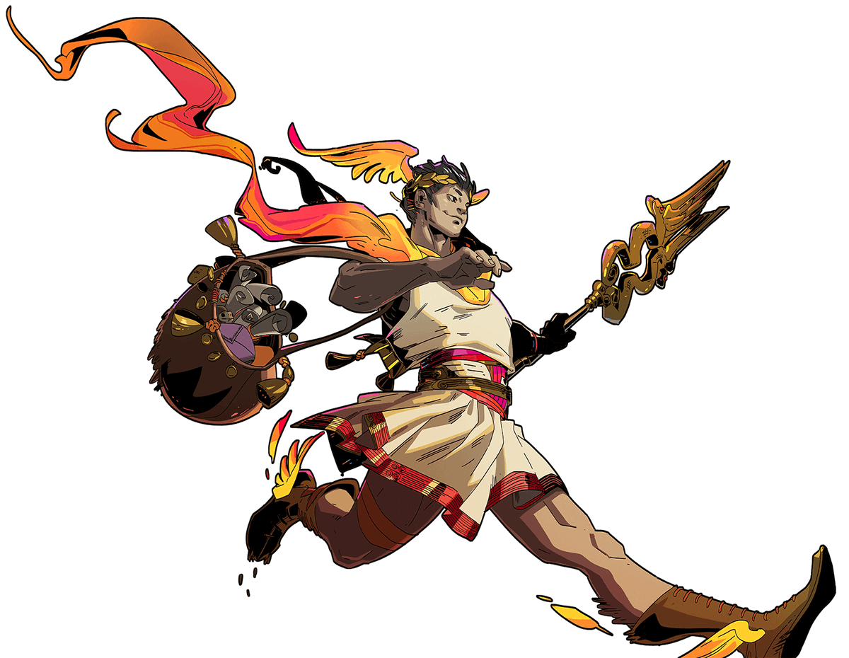 Asterius, Hermes, Tisiphone, and Persephone from Hades. Character ...