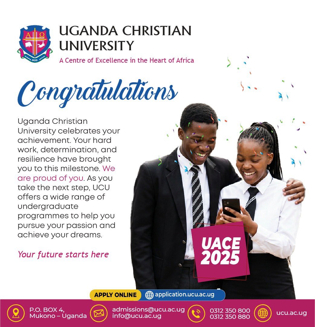 Apply Now: UCU Application Portal Open, Key Deadlines as Early as 20 ...