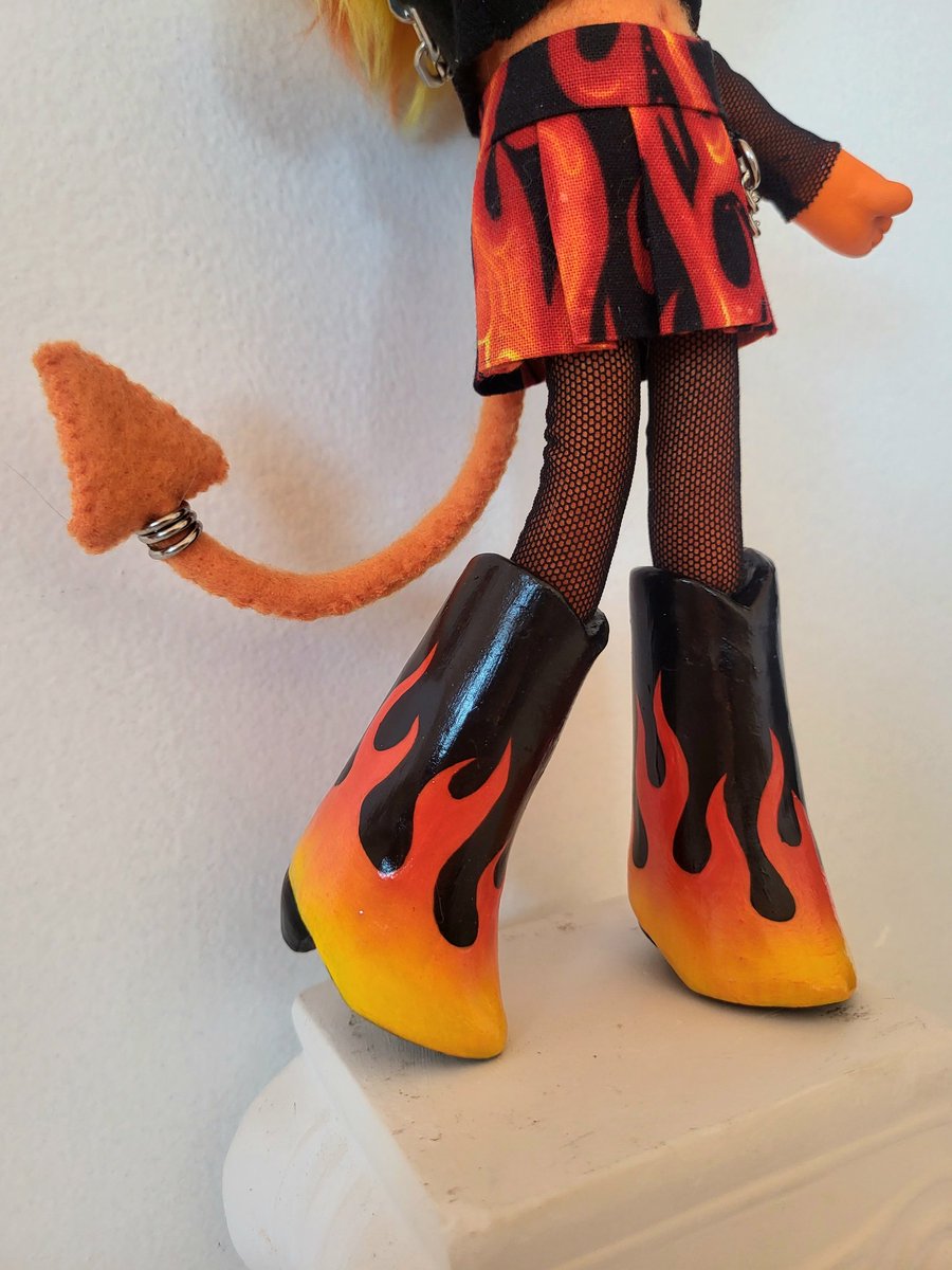 Little Menaces - Devil Ronnie OOAK handmade art doll
