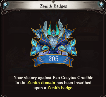Three out of six Zenith Badges are now available, with Exo Ifrit, Exo ...