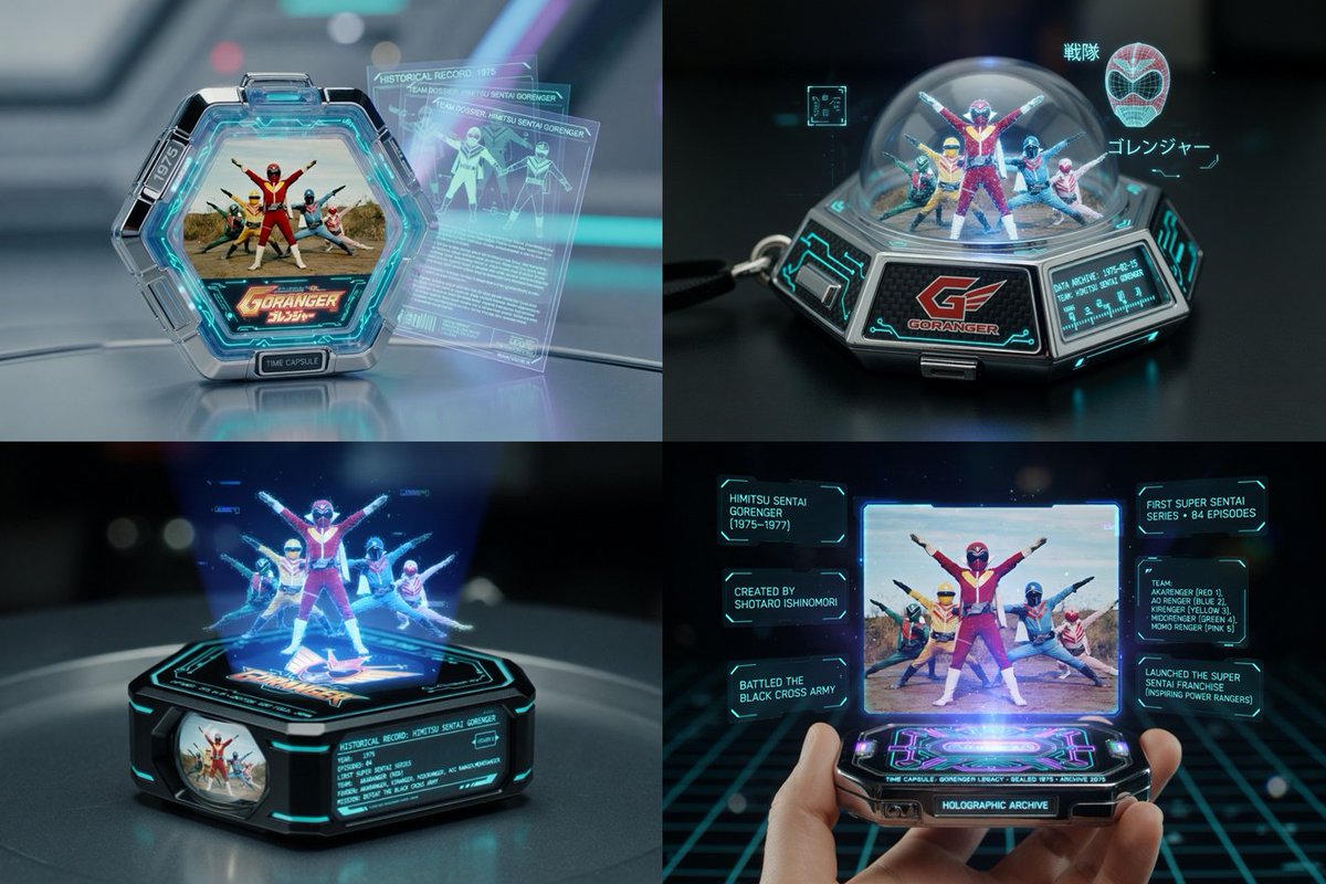 未来学者風にスーパー戦隊タイムカプセル「ゴレンジャーカプセル」 Super Sentai time capsule in futurist ...