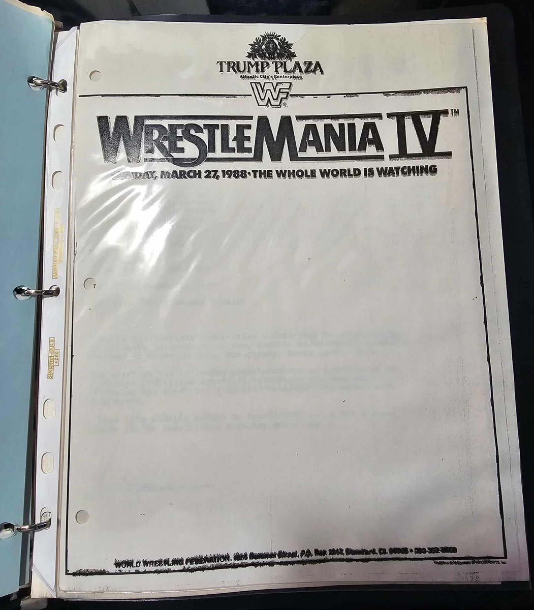 One of the rarest internal relics in WWF history: the employee packet ...