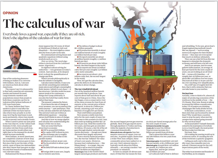 "Oil pulls the warring world into a virtuous vortex while drawing the ...