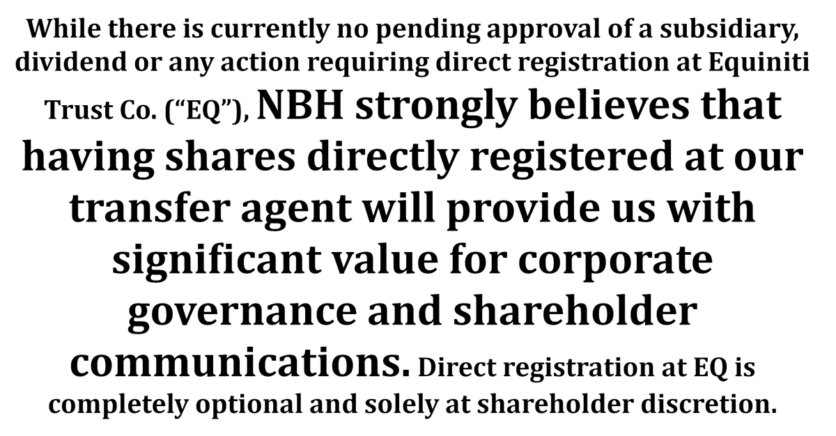 #MMTLP Hey Next Bridge should shareholders move shares to AST. ....of ...