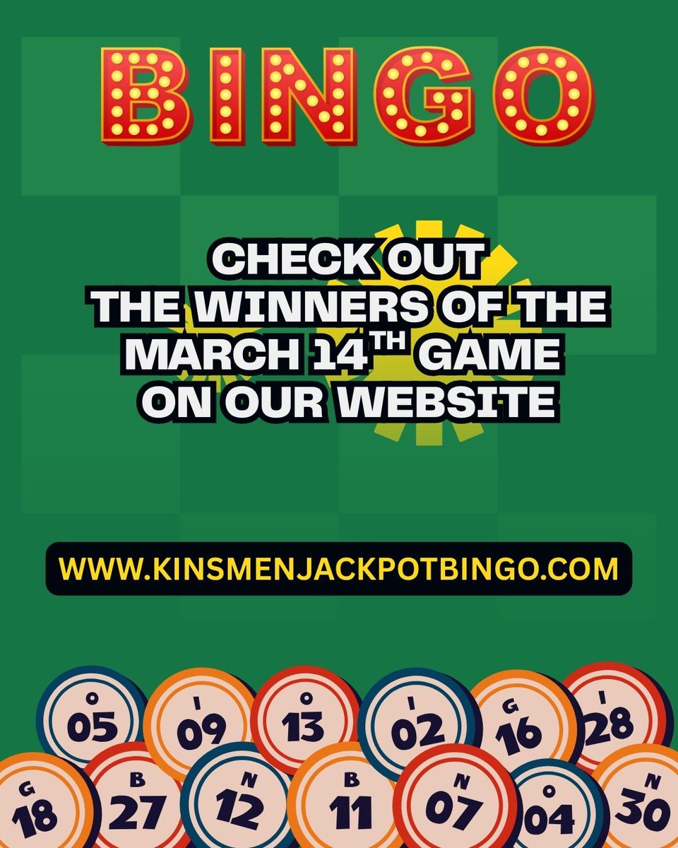Kinsmen Jackpot Bingo (@kinsmenjackpot) / Posts / X