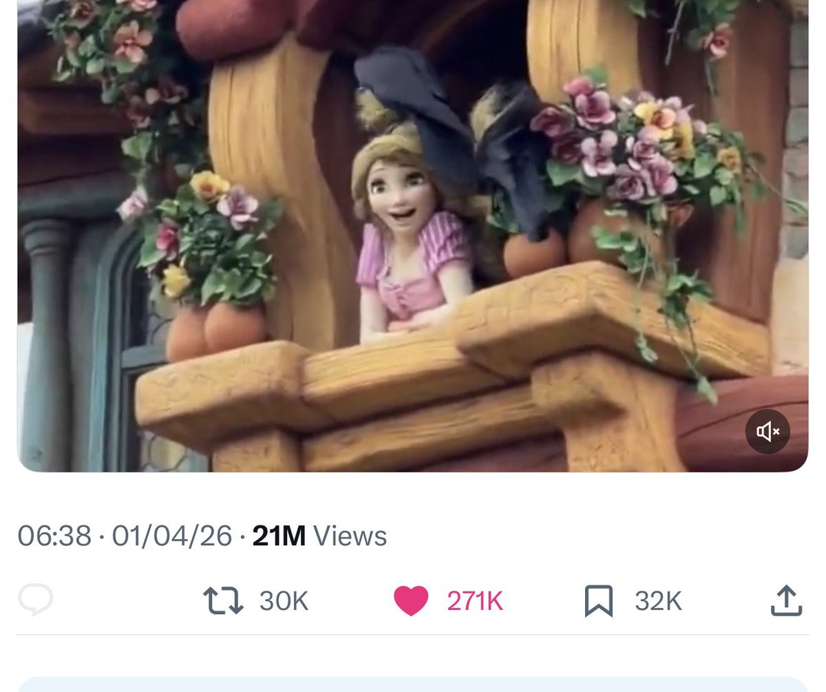 the crows are eating rapunzel’s hair?? 21M views in 5 hours??