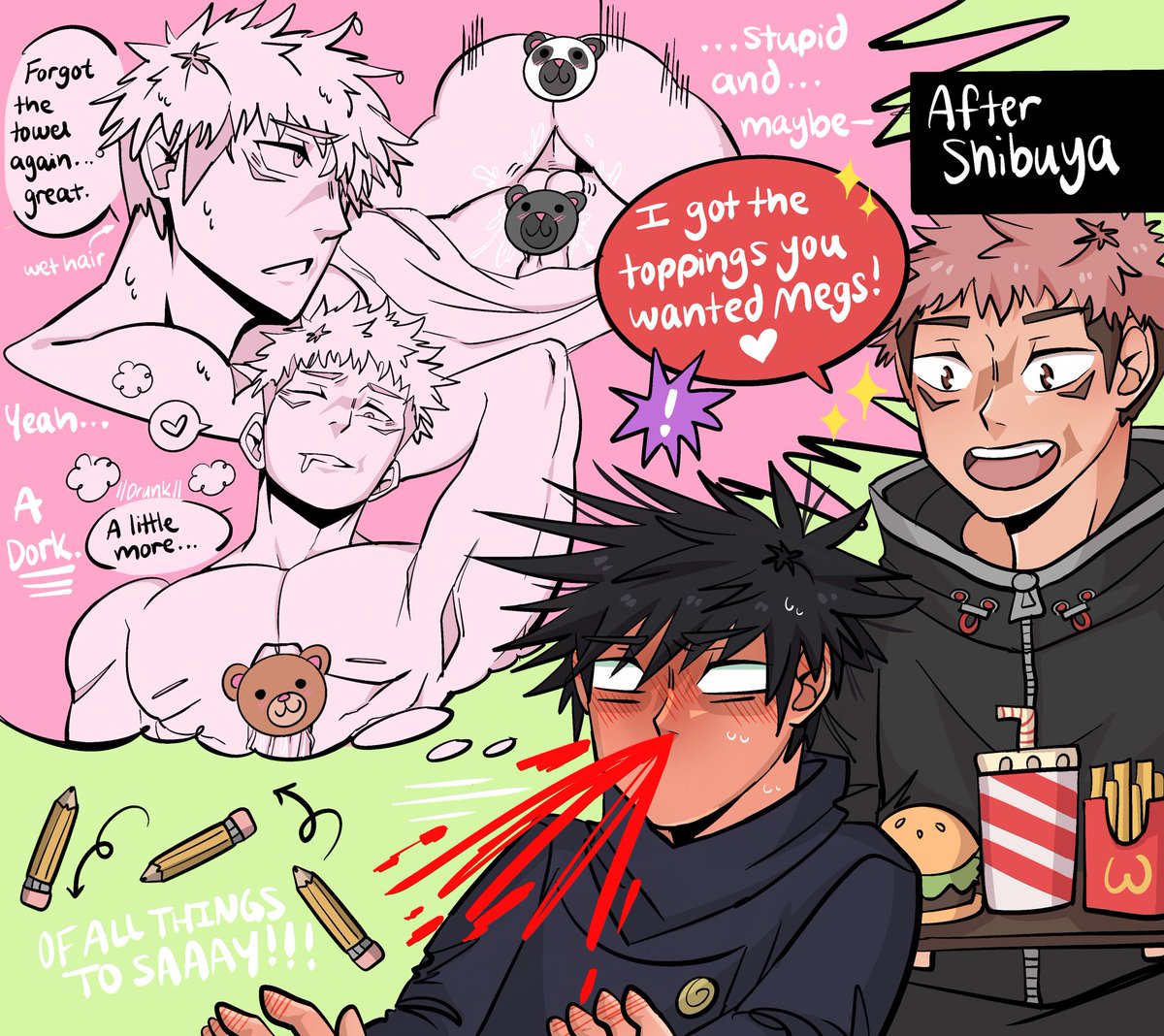 💭💭😖😖 Itafushi Itfs Megumi Yuuji Jjkfanart Nsfw 4542