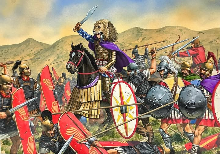 Republican legionaries, clash with Pontic troops, led by Mithridates VI ...