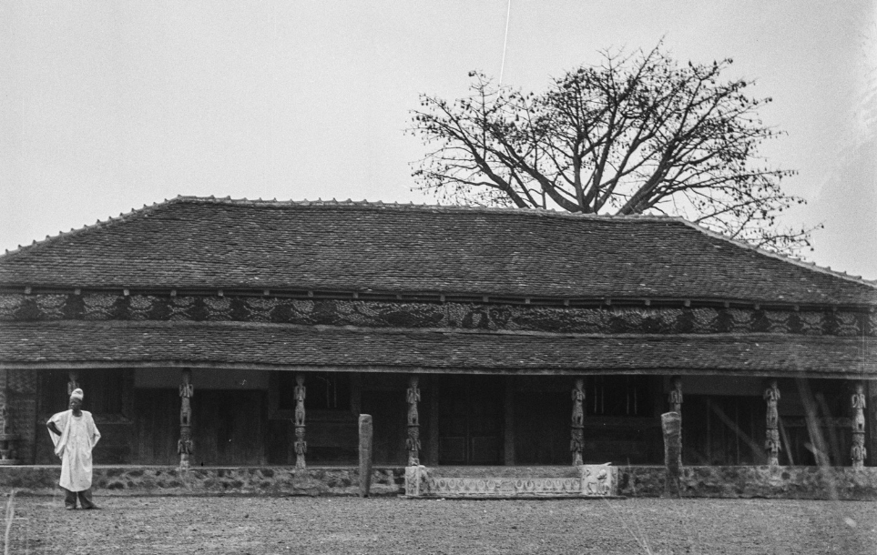 Front view of the Foumban Museum (native museum) Bamum, Cameroon. ca ...