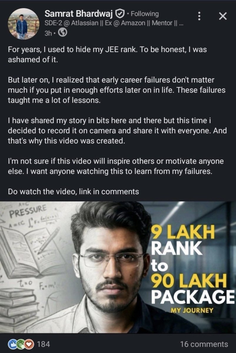 Genuine question, are all JEE failures just traumatised by the failure ...