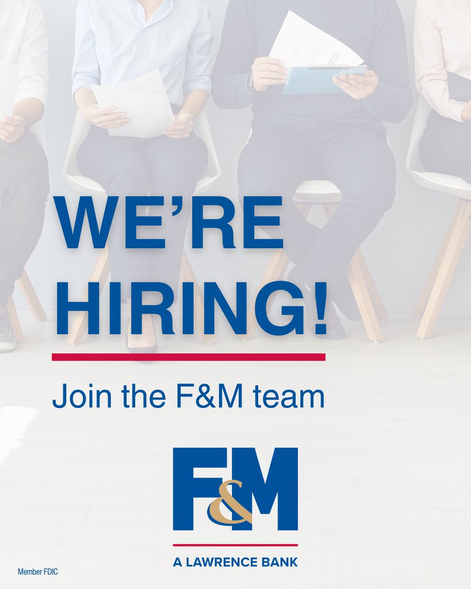 F&M, a Lawrence Bank (@myfmbank) / Posts / X