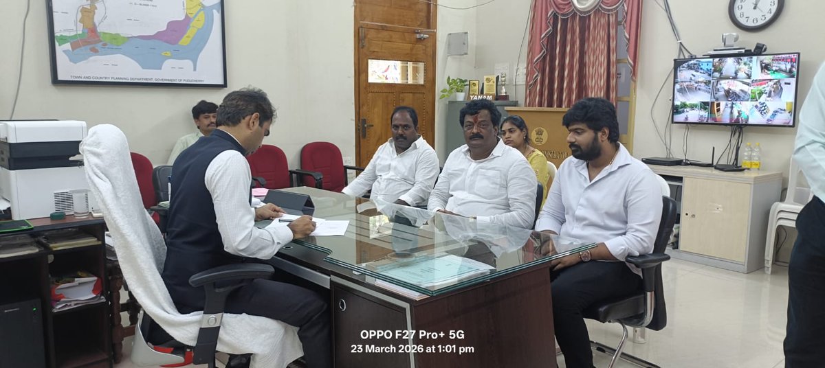 Yanam: Thota Raju filed the nomination as the TVK party MLA candidate ...