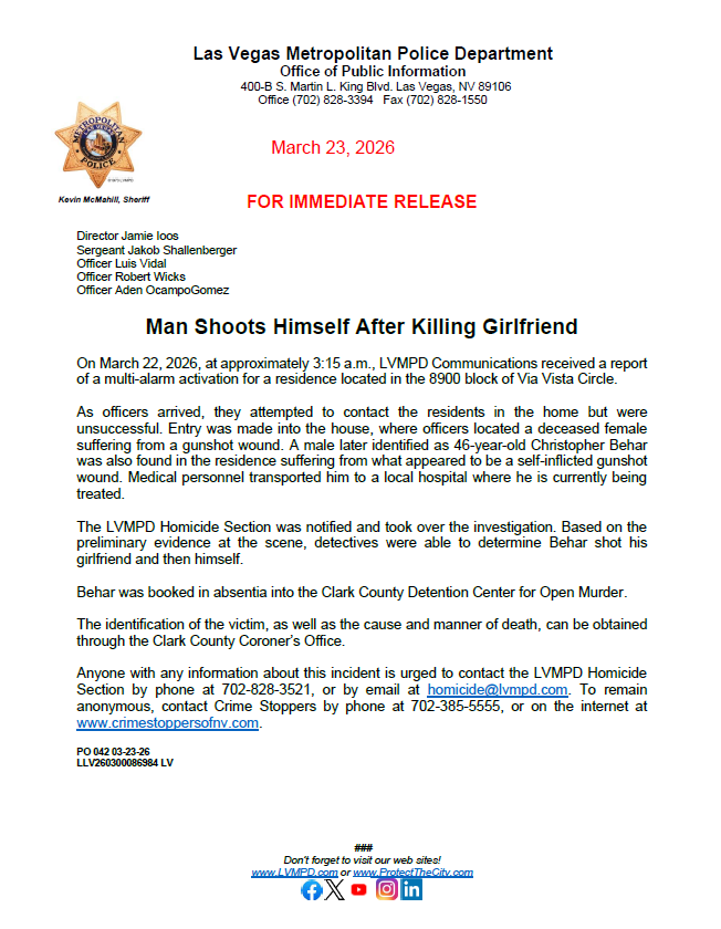 46-year-old Christopher Behar was arrested in connection with a ...