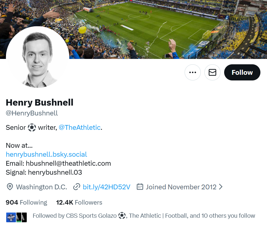 Lan bu Henry Bushnell The Athletic'te çalışıyormuş! Bir Amerikalı ...