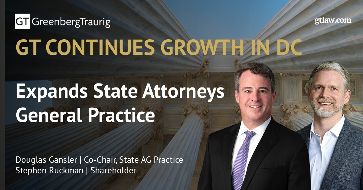 📢 Big News: GT has added Douglas Gansler and Stephen Ruckman to its ...