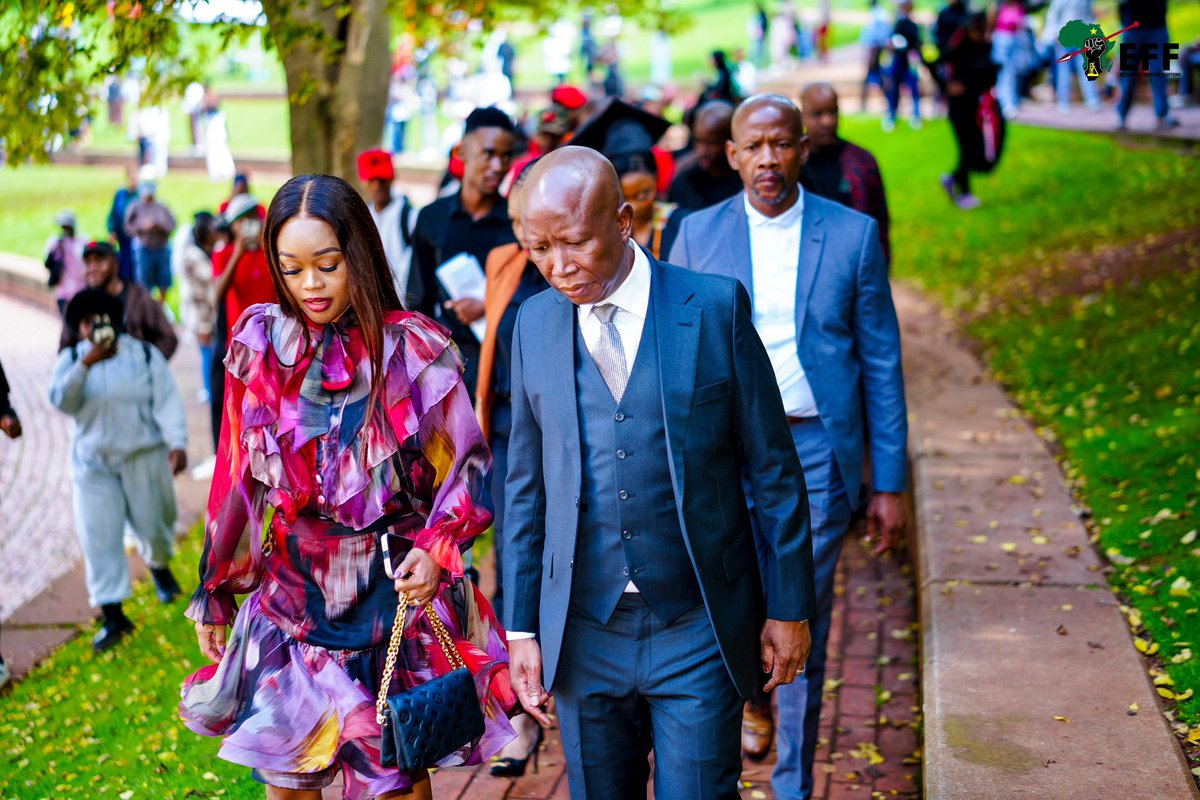 Julius Malema, leader of the Economic Freedom Fighters (EFF), today ...