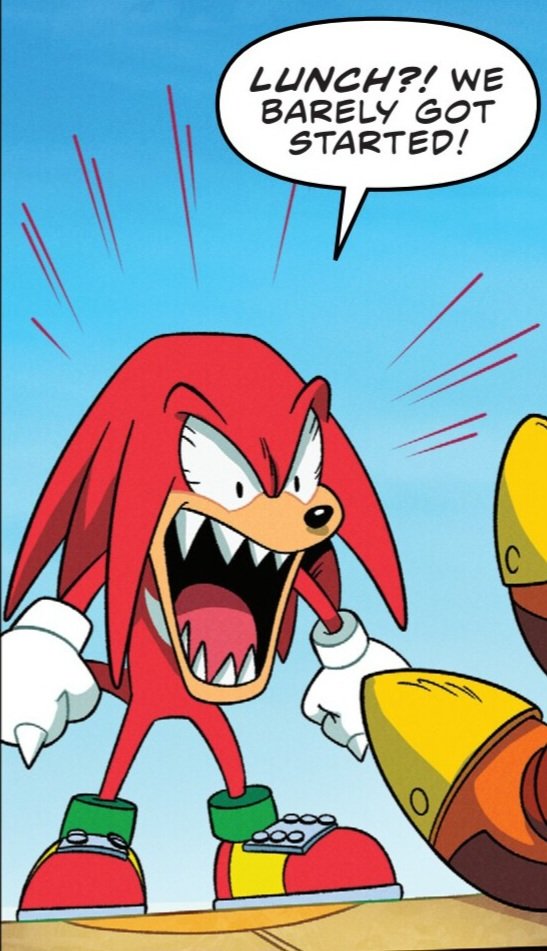 I really love the way Knuckles was drawn in the Knuckles 30th ...