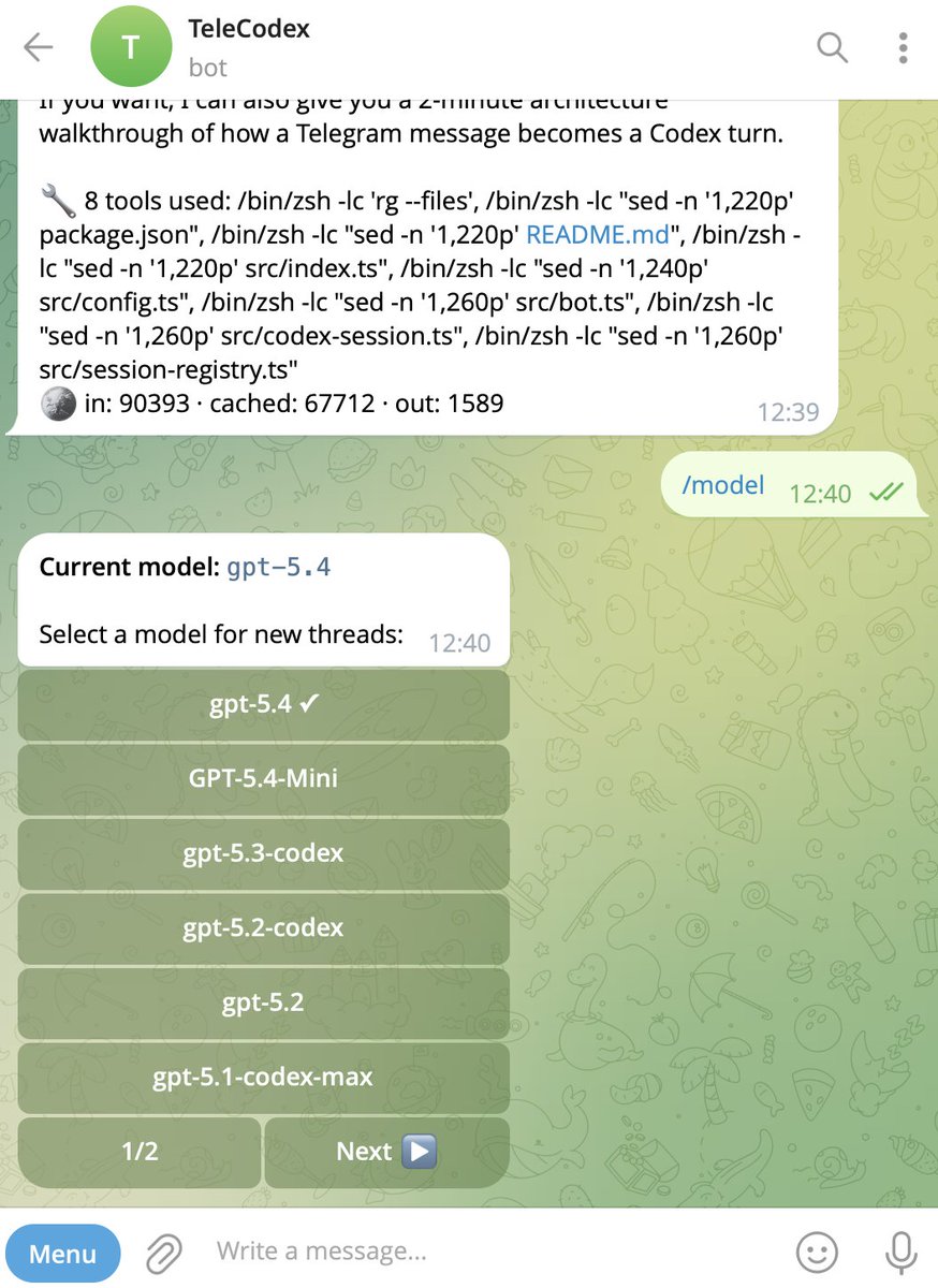 I build TelePi and TeleCodex in the past week, two projects to allow ...