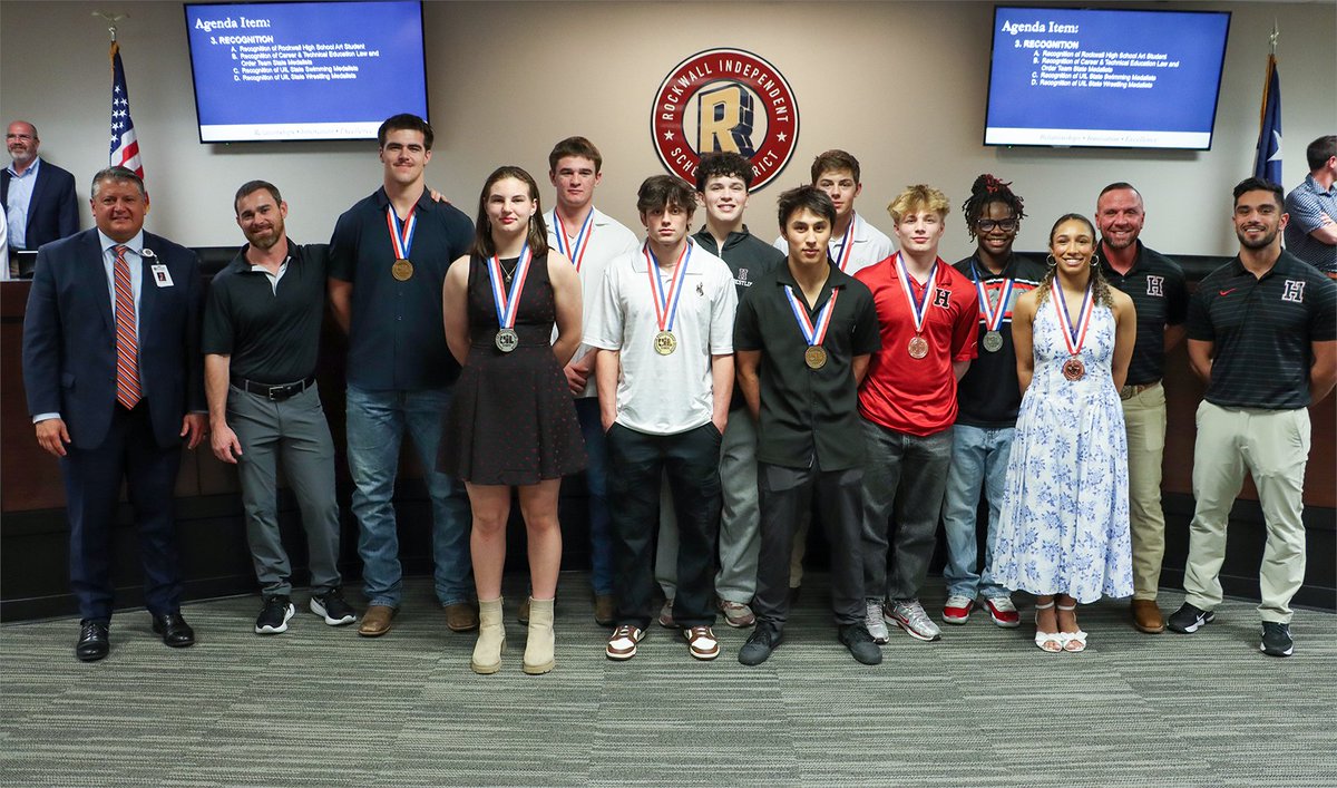 Thirteen Rockwall ISD student athletes representing Rockwall High ...