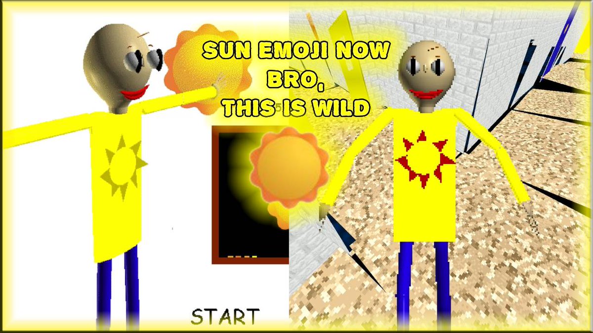 Here is a clip of my upcoming "Sun Emoji" Baldi mod Gameplay video Here ...