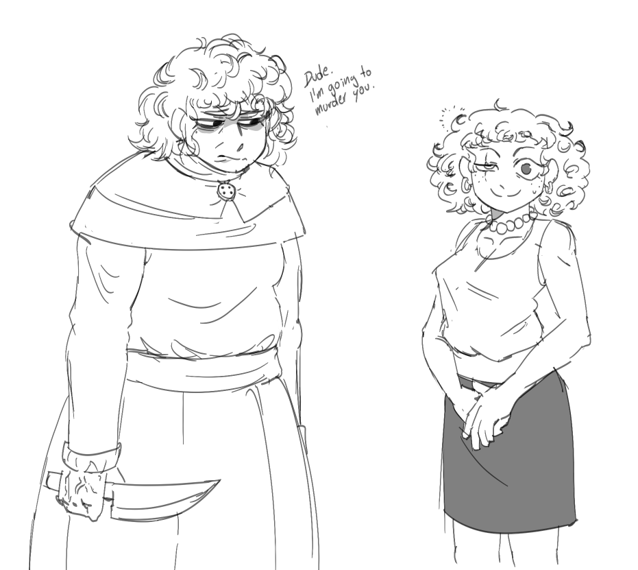 I have vague human TADC designs (for most characters) so I doodled ...