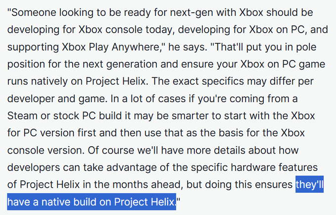 this basically confirm as i said the Helix is console 1st in mind, with ...
