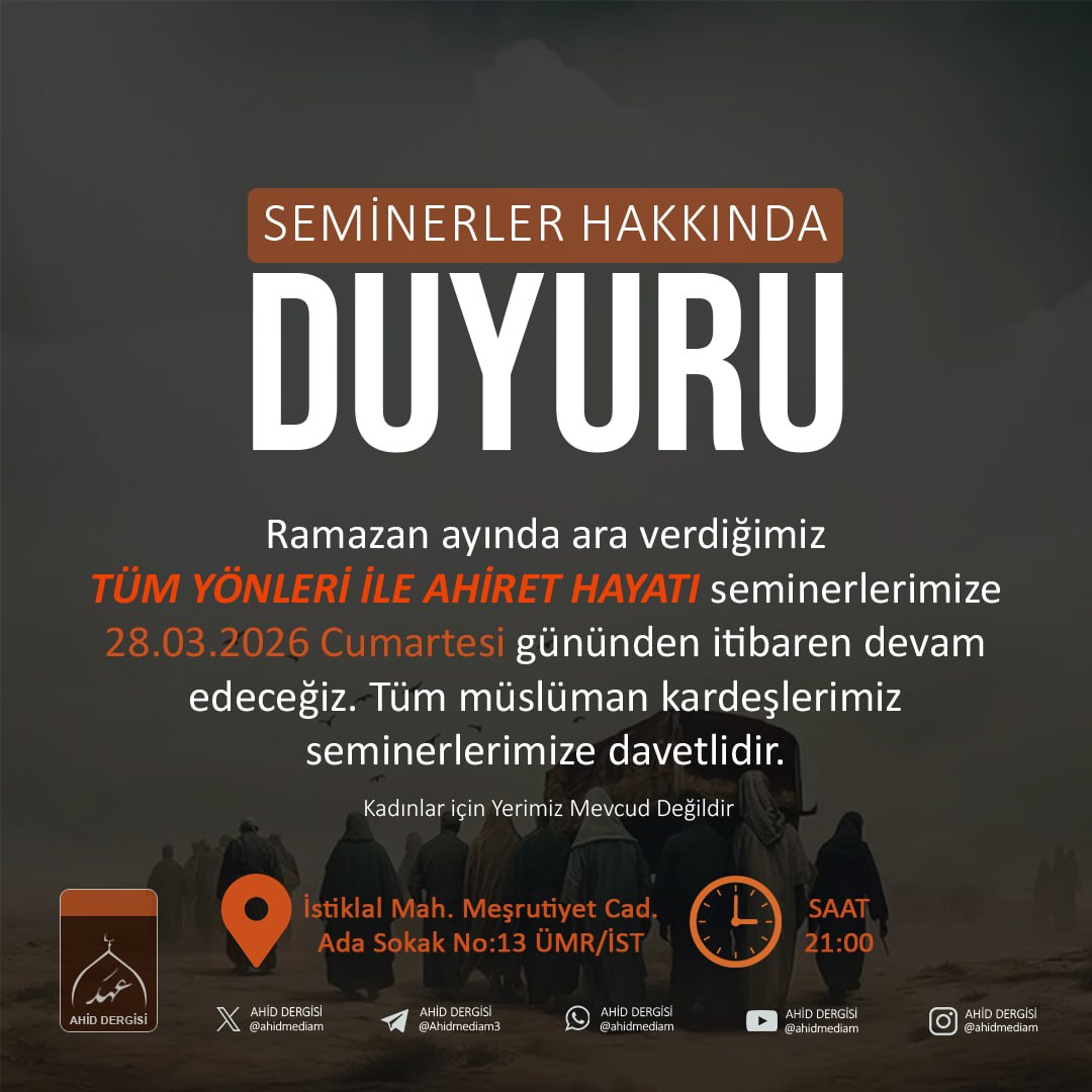 Ahid Dergisi (@ahidmediam) / Posts / X