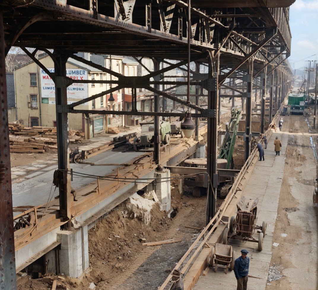 Imagine successfully building a subway underneath an active elevated ...