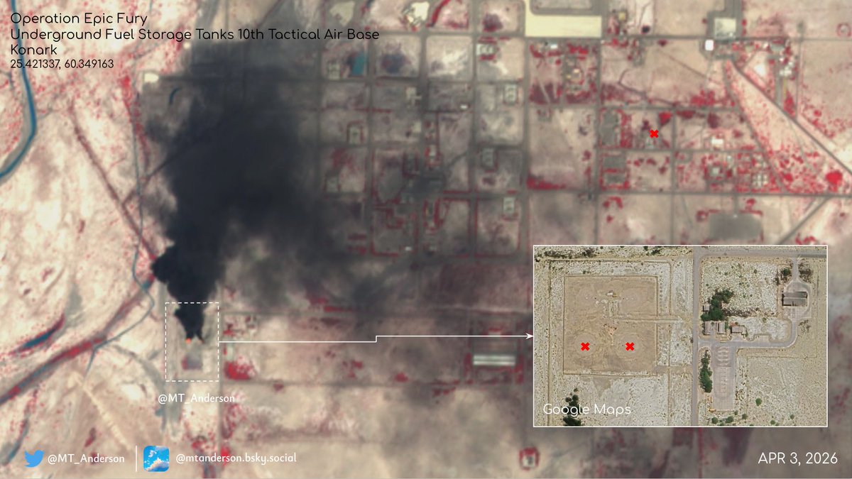 KONARK BDA: 10th Tactical Air Base Apr 3 false-color imagery confirms ...