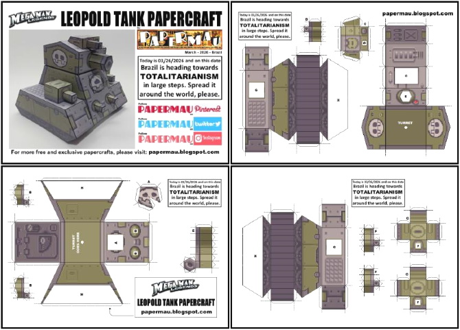 Mega Man Legends - Leopold Tank Free Papercraft - by Papermau ...